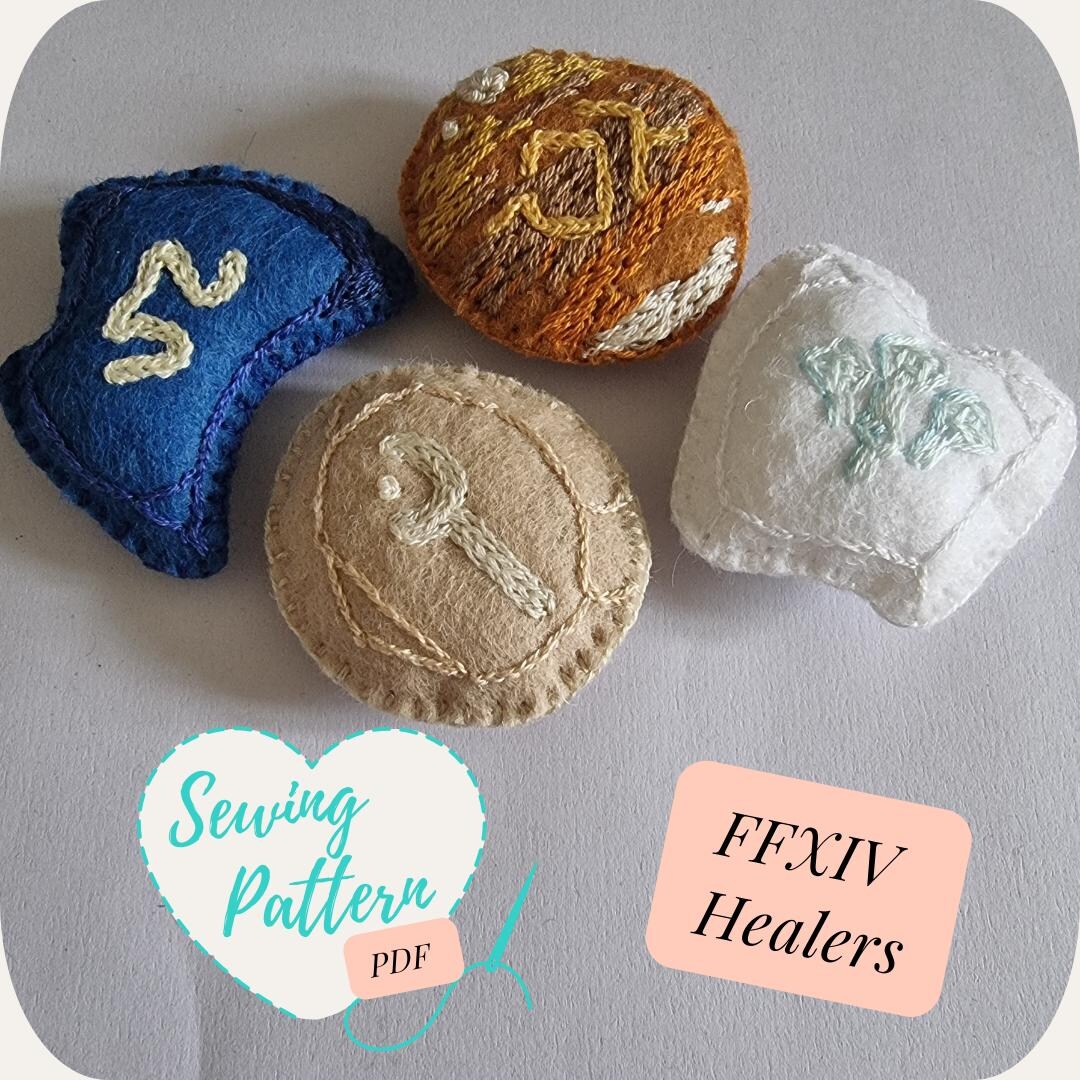 FFXIV Job Stones Sewing Pattern FF14 Soul Crystal Hand Embroidery ...