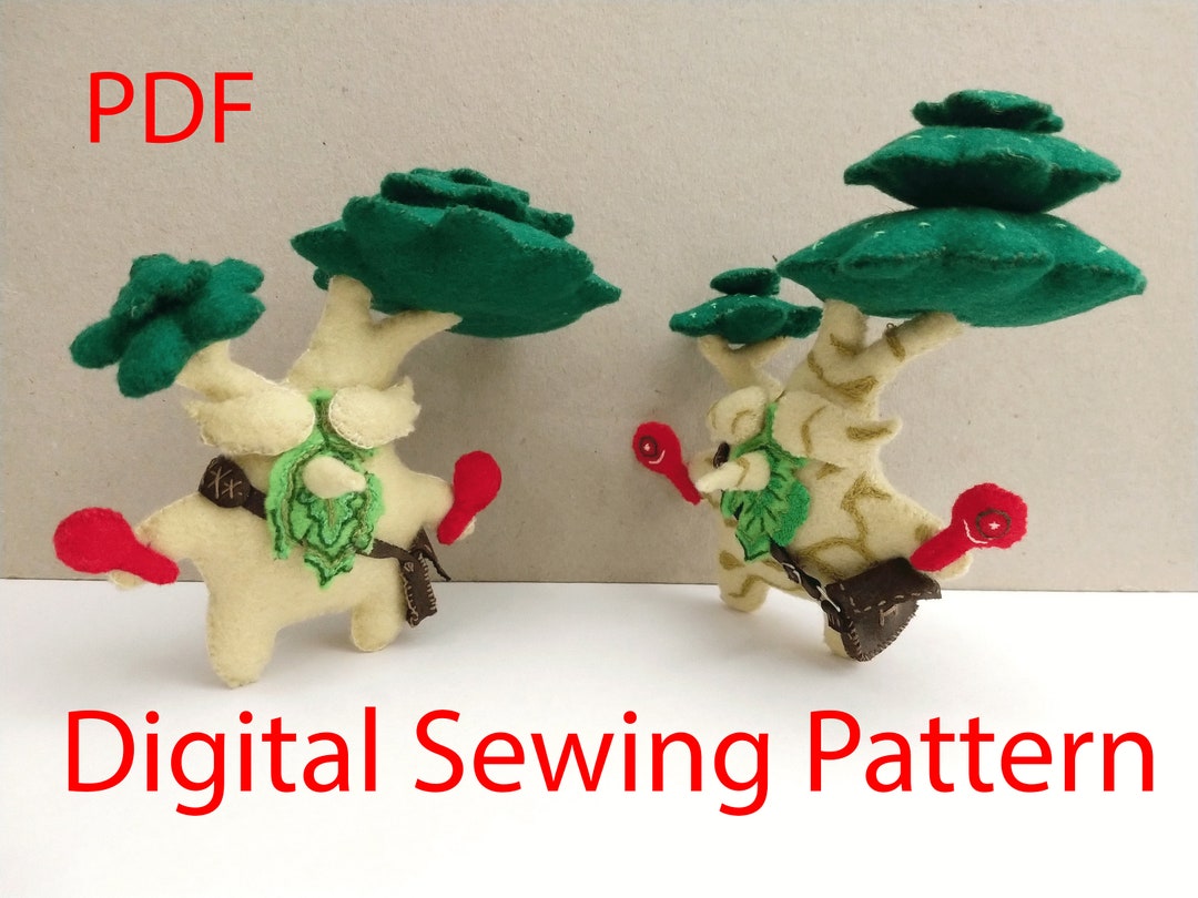 Craft Sewing Pattern Hestu Korok Hand Sew Plush Felt TOTK Botw Digital ...