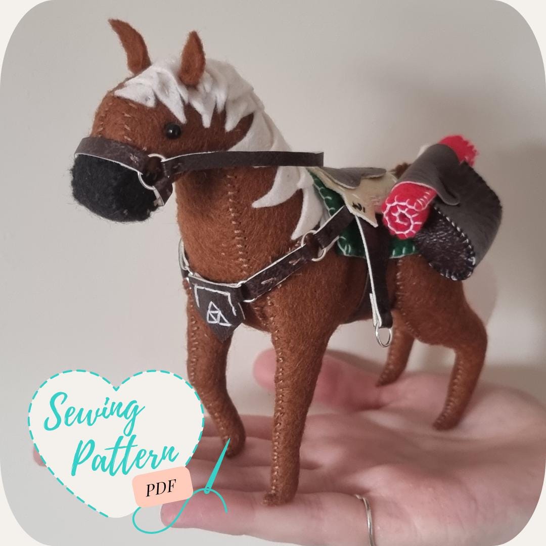 Felt Horse Hand Sewing Pattern Tutorial DIY Sew Your Own Pony and ...