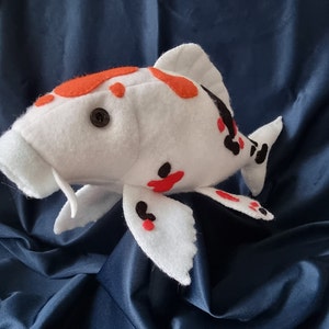 Digital PDF Fish Sewing Pattern Koi Carp Japanese Plush Hand Sew Felt ...
