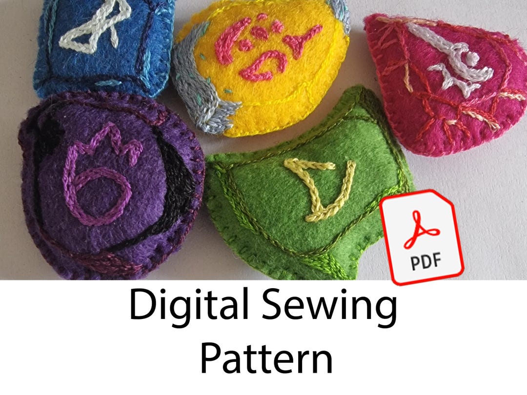 FFXIV Job Stones Sewing Pattern FF14 Soul Crystal Hand Embroidery ...