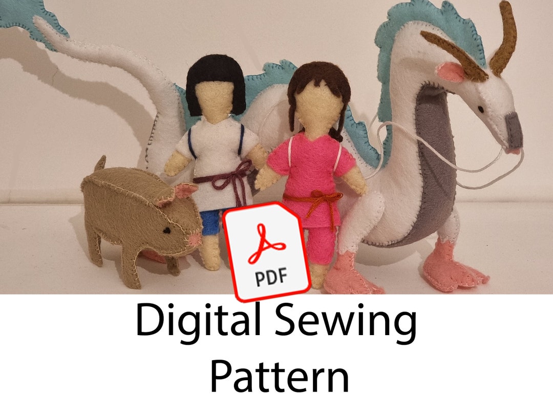 Sewing Pattern Studio Ghibli Spirited Away Chihiro & Haku Bundle 3 in 1 ...