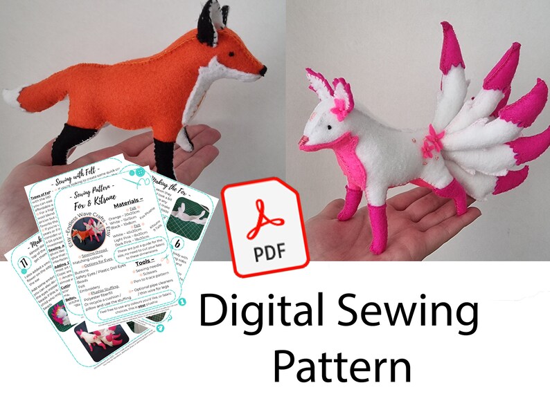 DIY Fox Sewing Pattern PDF Make Your Own Japanese Fox Spirit - Etsy