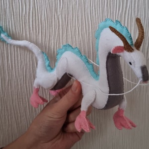 Dragon Sewing Pattern Haku Plush Spirited Away Inspired Hand Sew Felt Plushie DIY PDF Template ...