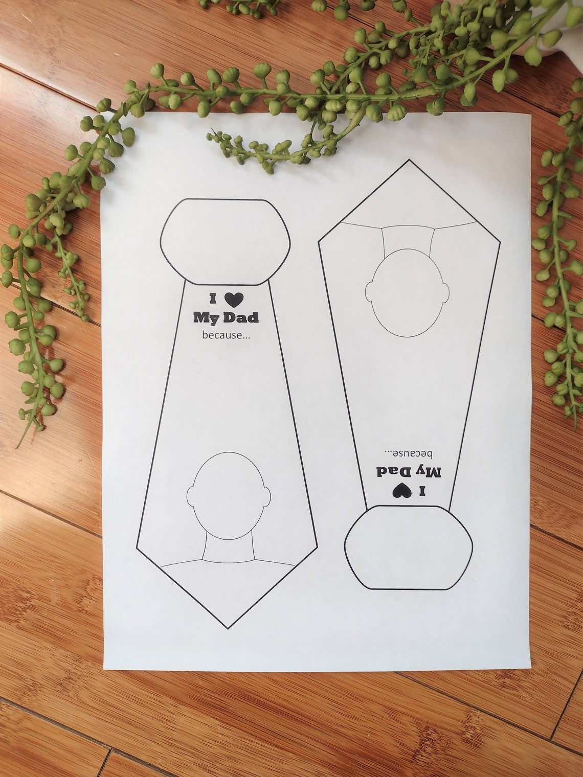 Father's Day Tie Activity Page Digital Download for Kids Ages 2-6 ...