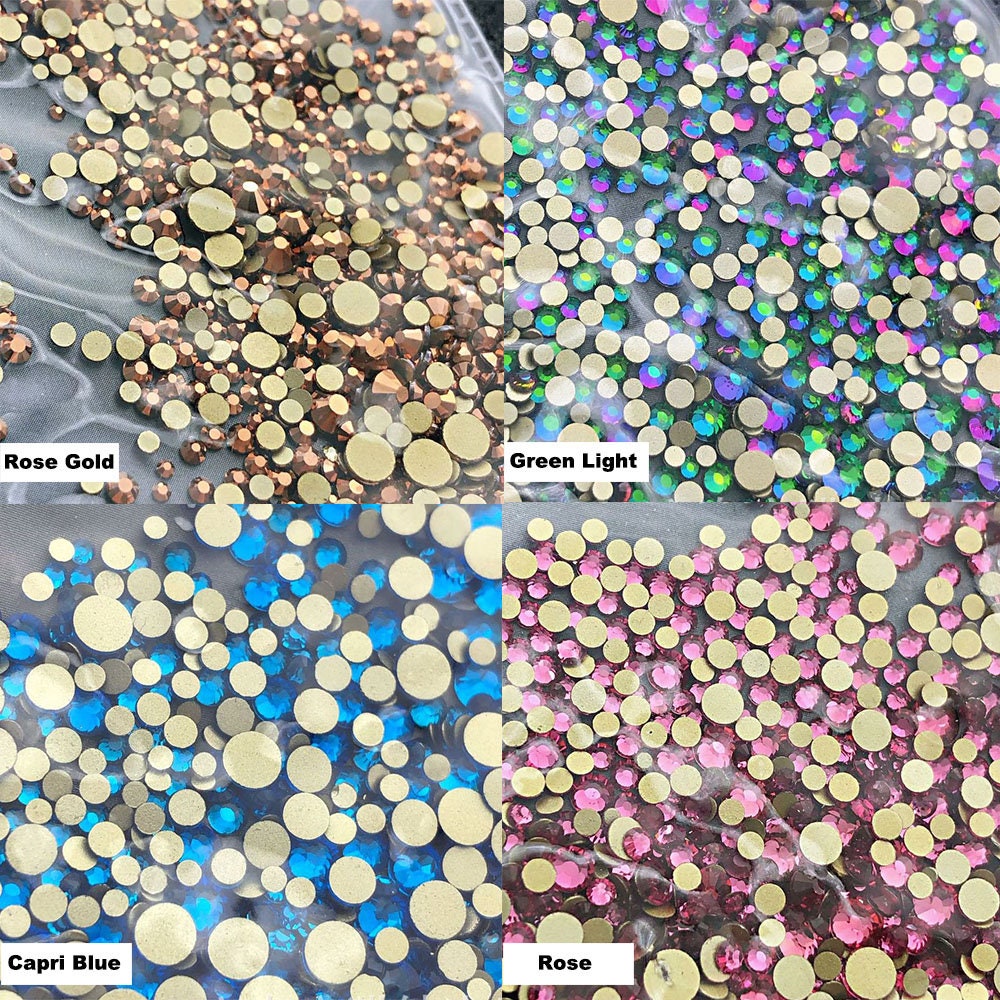 1440pcs Mixed Size Pack Rhinestone Flatback Crystal Glass | Etsy