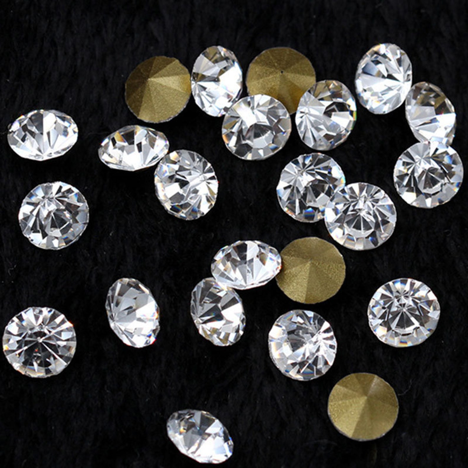 Crystal Clear Chatons: Pointed Back Glass Rhinestones (1-5mm) - Etsy