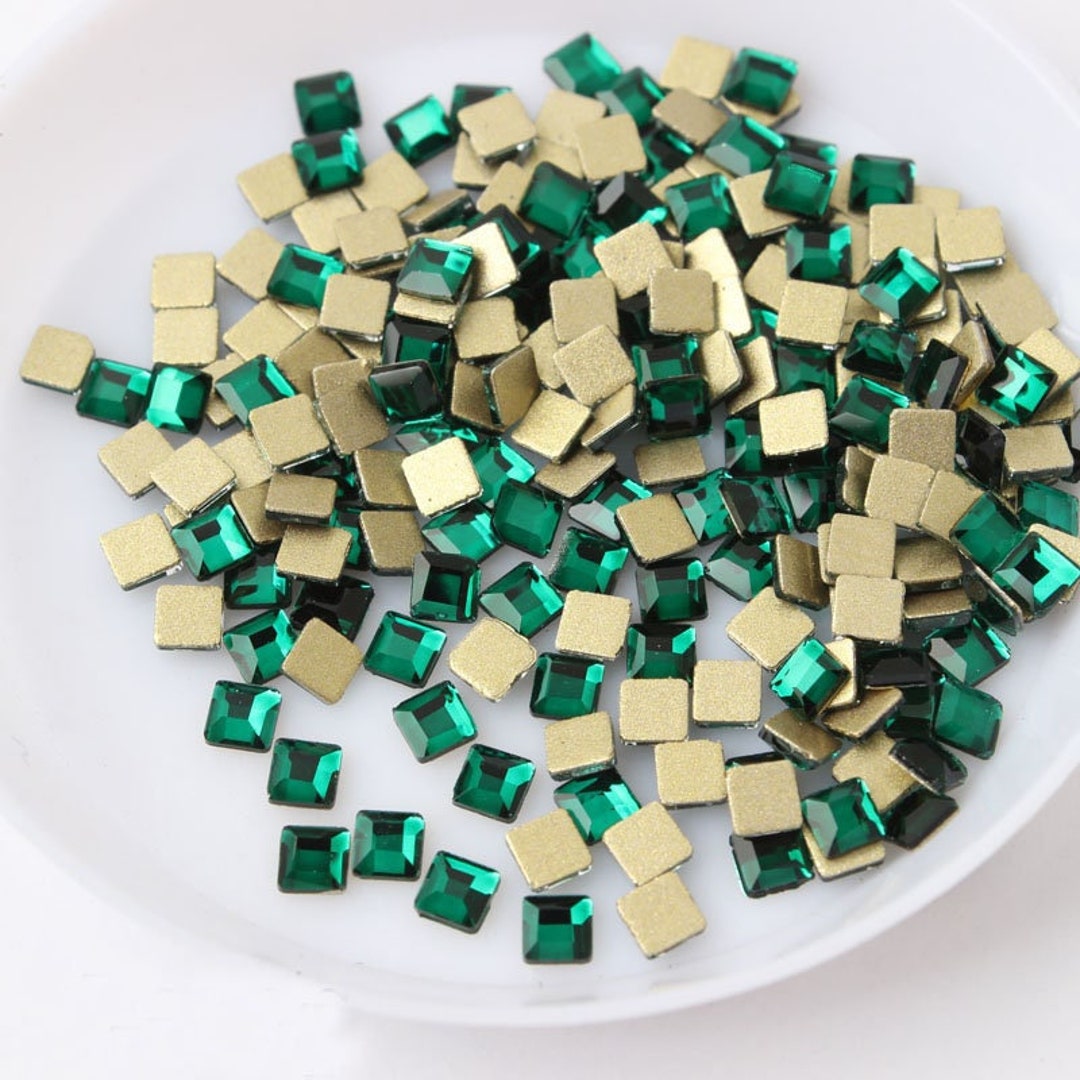 4mm Square Flatback Glass Rhinestones: Nail Art Bling Embellishments - Etsy