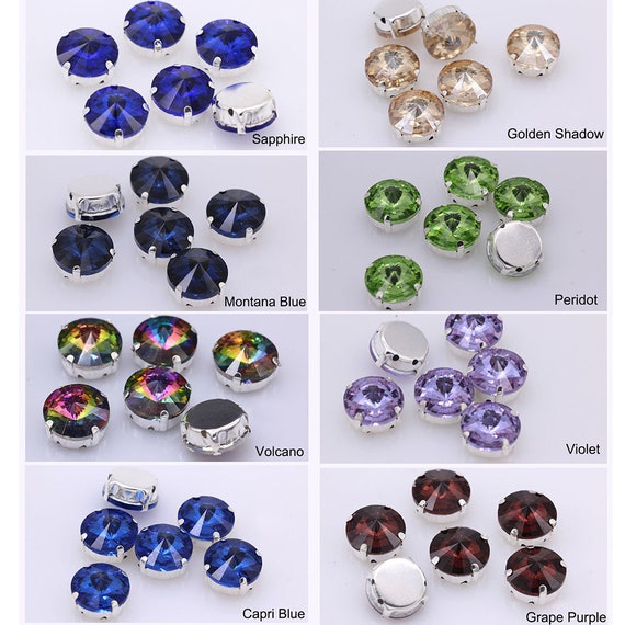 Rivoli 16mm 18mm Sew on Crystals Round Rhinestone Costume | Etsy