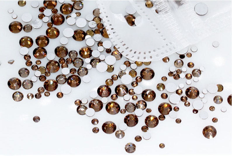 400pcs Mixed Size Rhinestone Flat Back Crystal Glass - Etsy