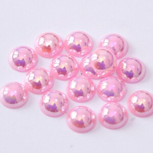 AB Color Flatback Pearls Half Round Cabs Mix Size Faux Pearls Loose ...