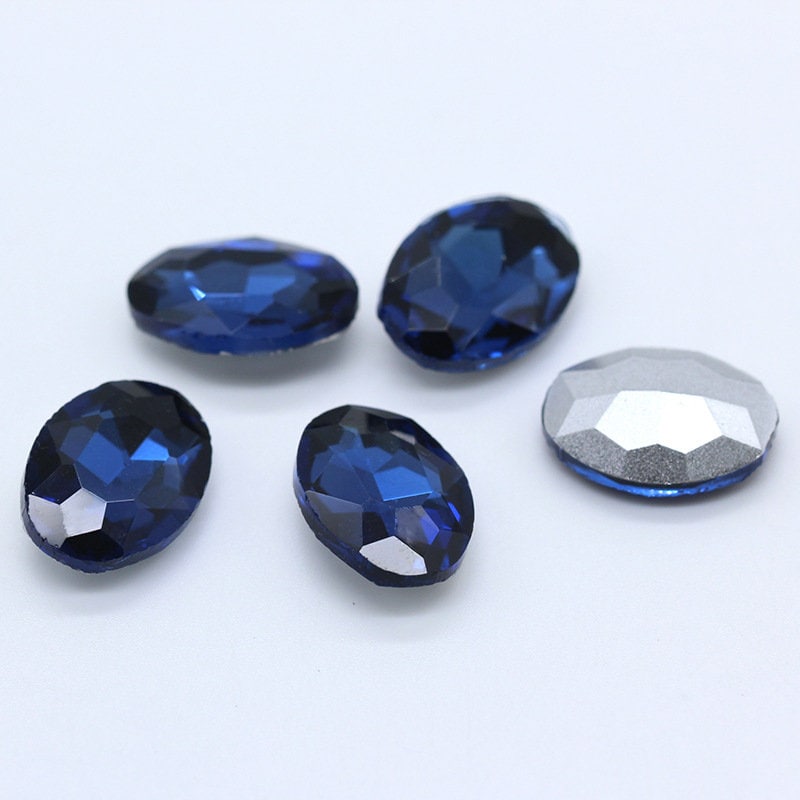Oval Pointed Back Rhinestone: Crystal Glass Gems (10x14mm, 13x18mm) - Etsy