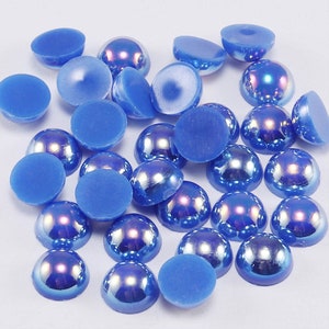 AB Color Flatback Pearls Half Round Cabs Mix Size Faux Pearls Loose ...