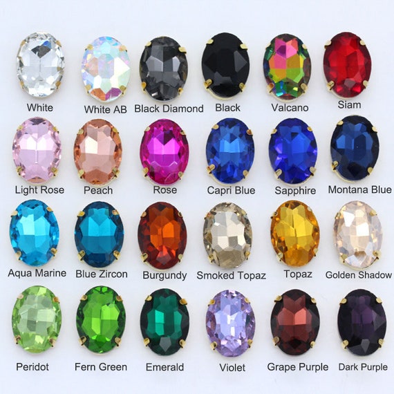 Oval Sew on Crystals 10x14mm13x18mm Rhinestone Fancy Stone - Etsy Australia