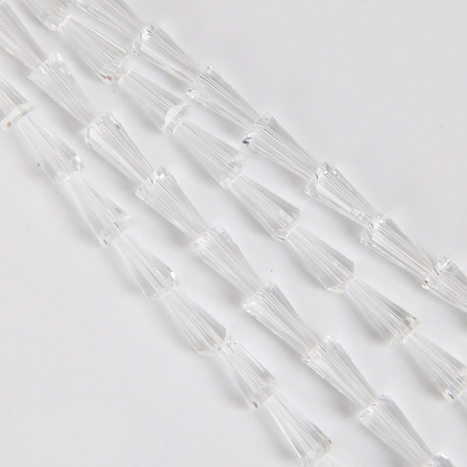 Faceted Glass Cone Beads: Crystal Jewelry Making Charms - Etsy