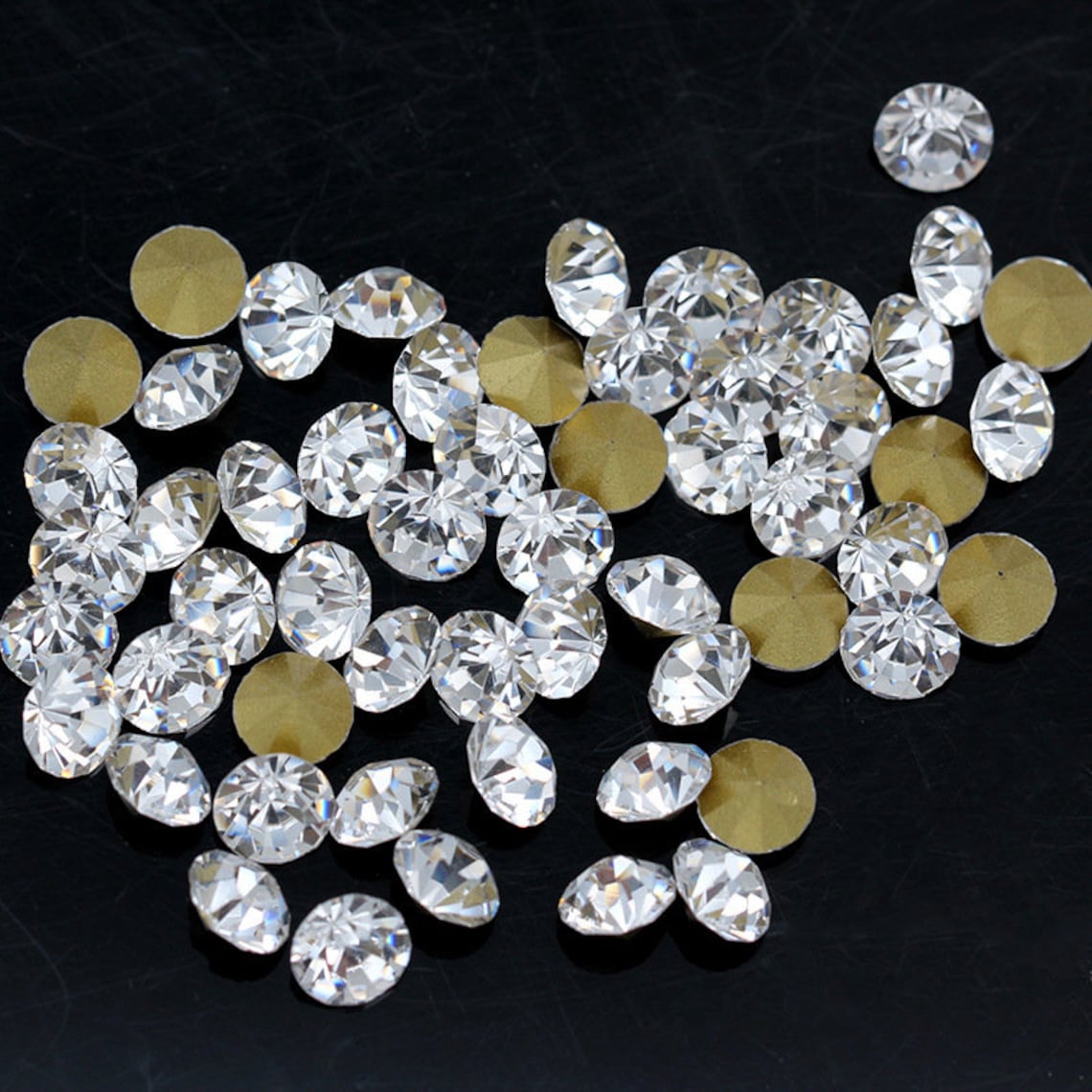 Crystal Clear Chatons: Pointed Back Glass Rhinestones (1-5mm) - Etsy