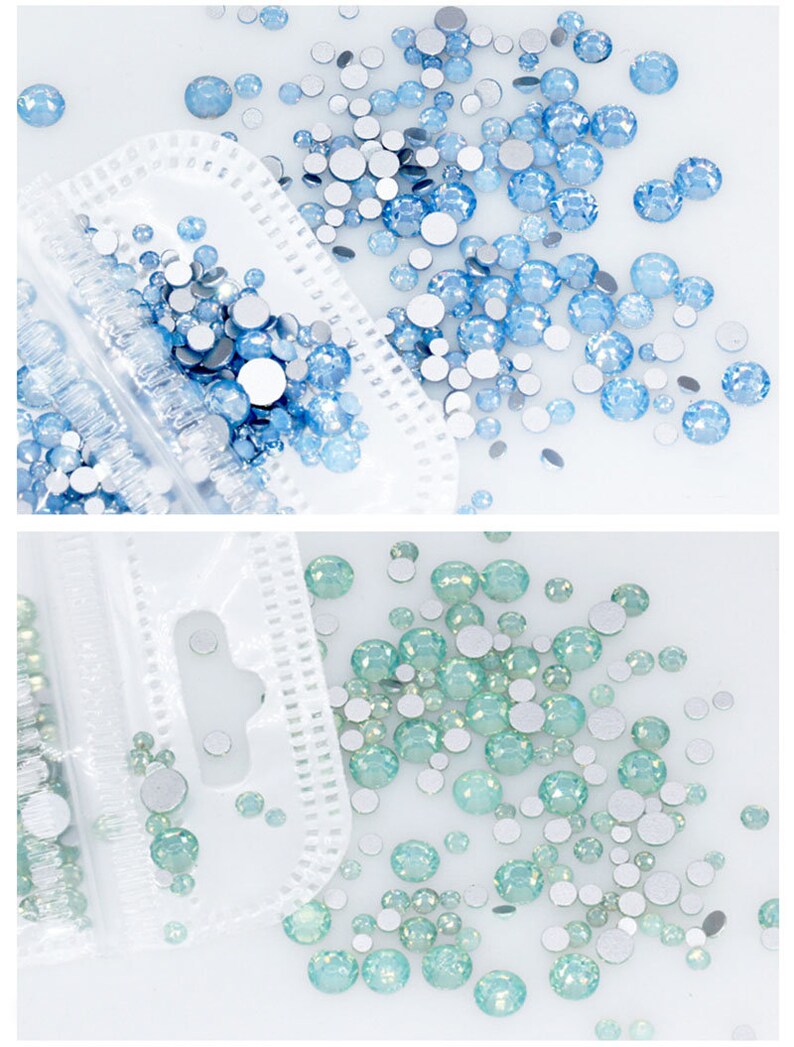 400pcs Mixed Size Rhinestone Flat Back Crystal Glass - Etsy
