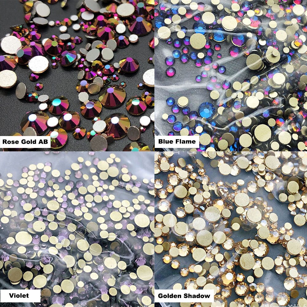 1440pcs Mixed Size Pack Rhinestone Flatback Crystal Glass | Etsy