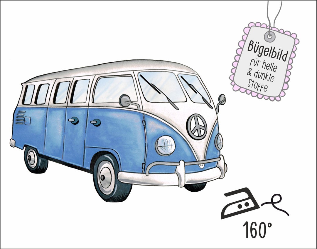 Bus Iron-on Motif Bullibus Iron-on Image Application Patch - Etsy