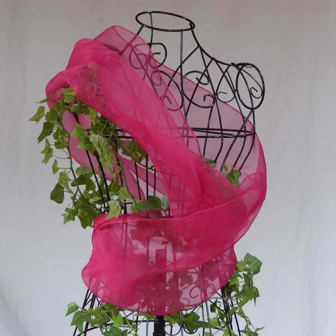 RUBY Silk Scarf/stole Made of Silk Organza, Plant-dyed in Red ...