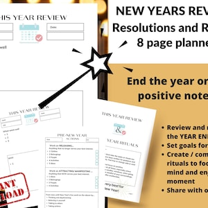 New Years Rituals With New Year Review and Resolutions Planner US ...