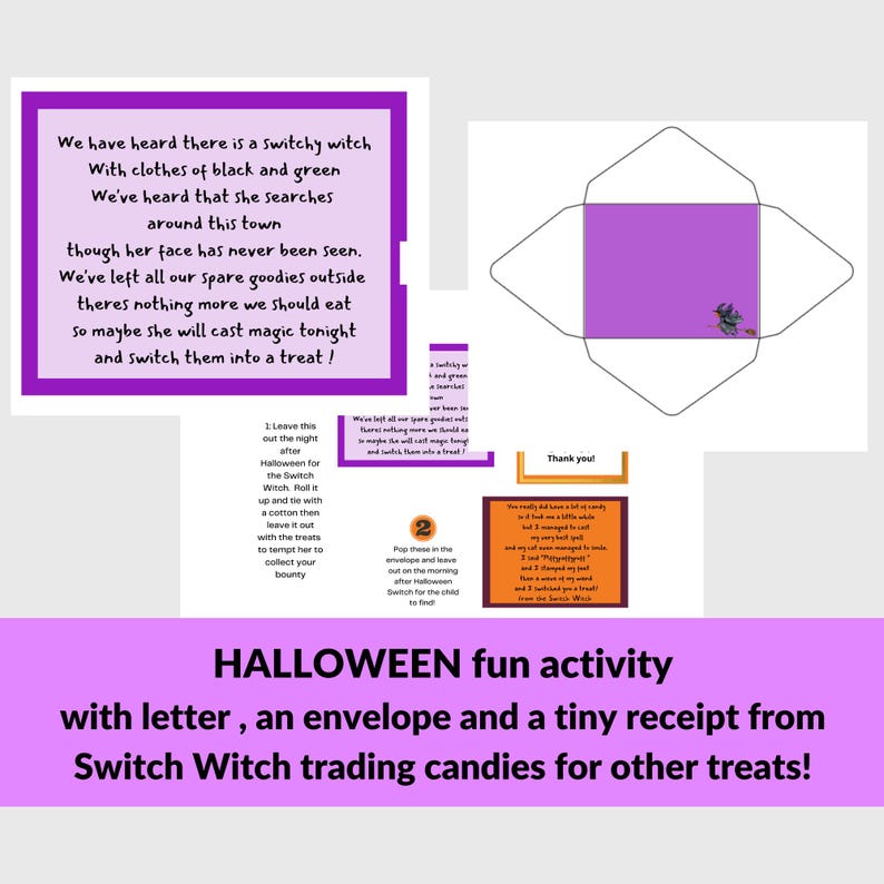 Actividad imprimible para niños de Halloween: Cambiar de bruja ...