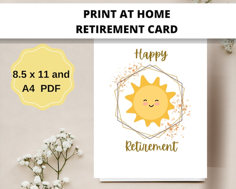 Happy Retirement Card Printable Download.print at Home or - Etsy