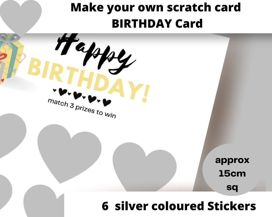 Happy Birthday scratch off greetings card to personalise .For love rude ...