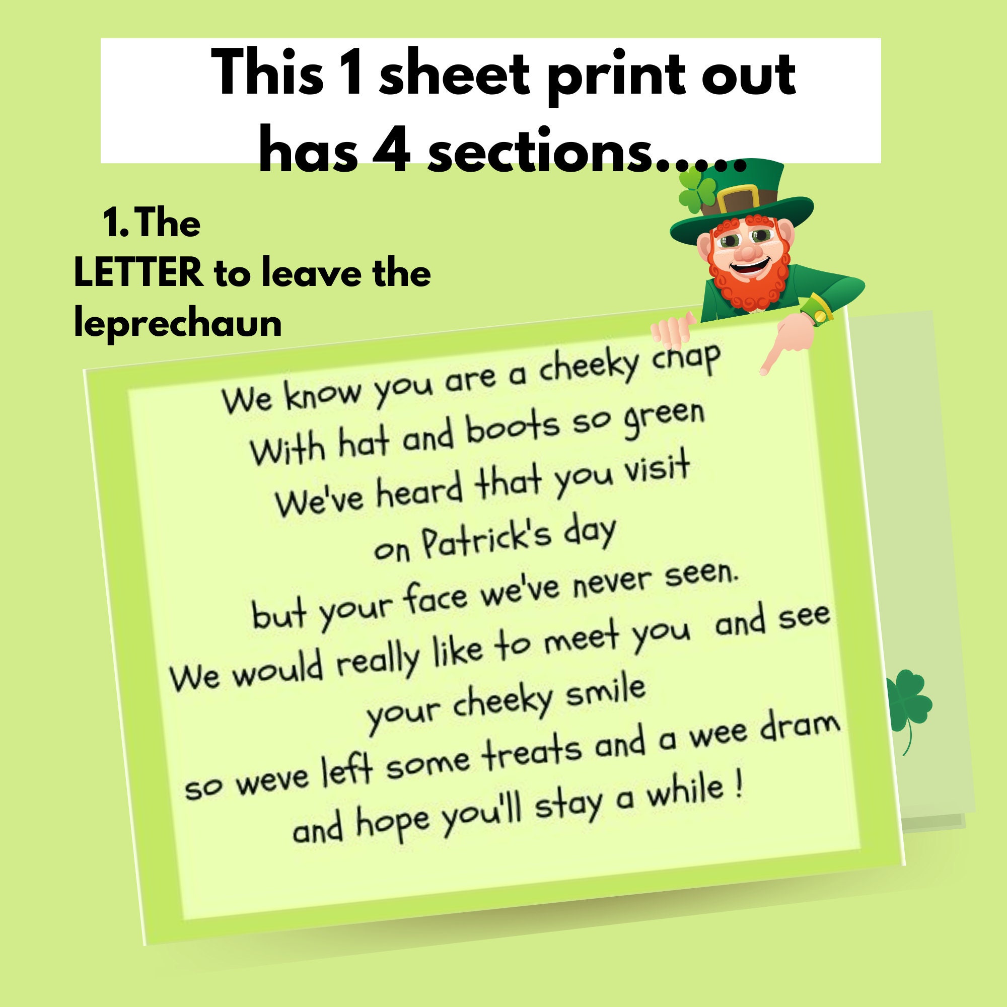 St Patrick's Day Kids Printable Trap a Leprechaun Kids Activity Child's ...