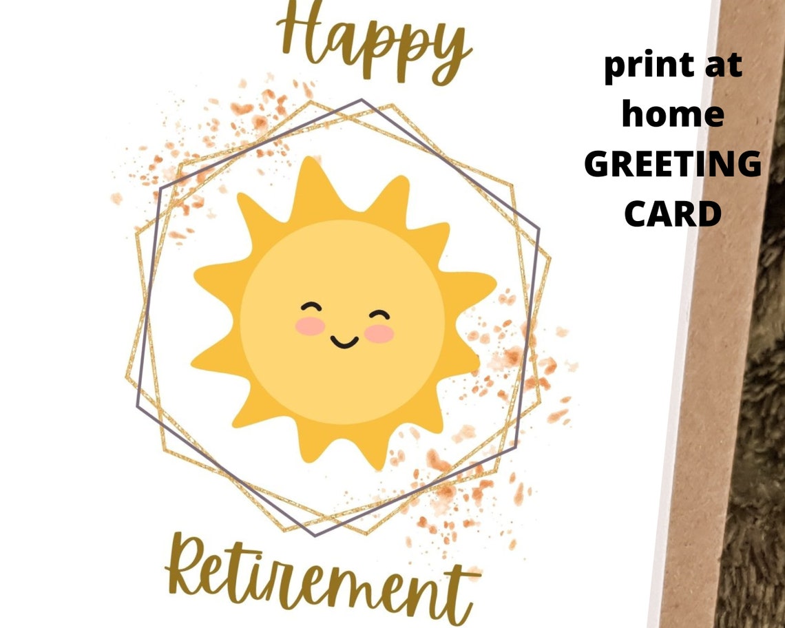 Happy Retirement Card Printable Download.print at Home or Office a ...