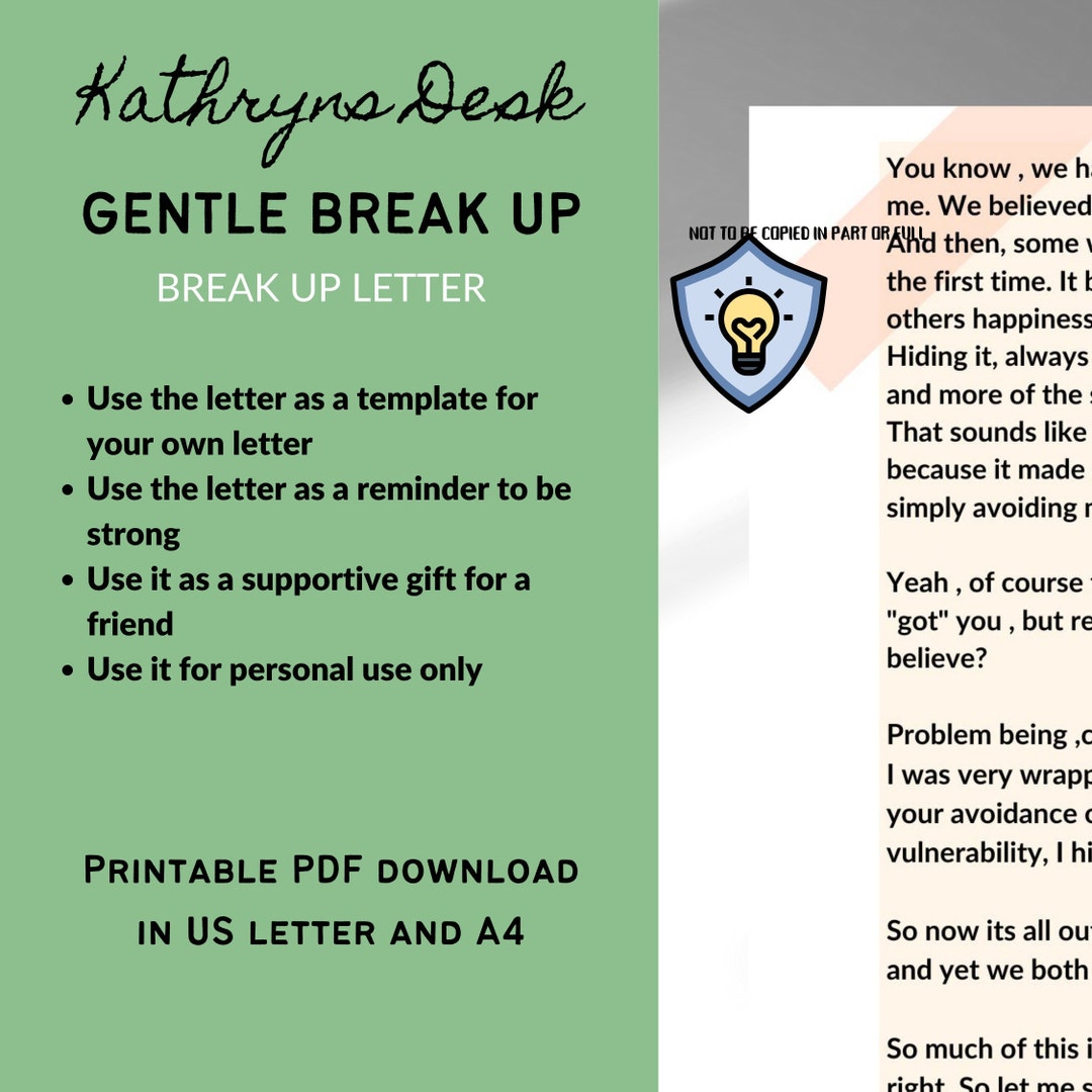 Divorce Relationship Split up Letter Template.break up Letter Template ...