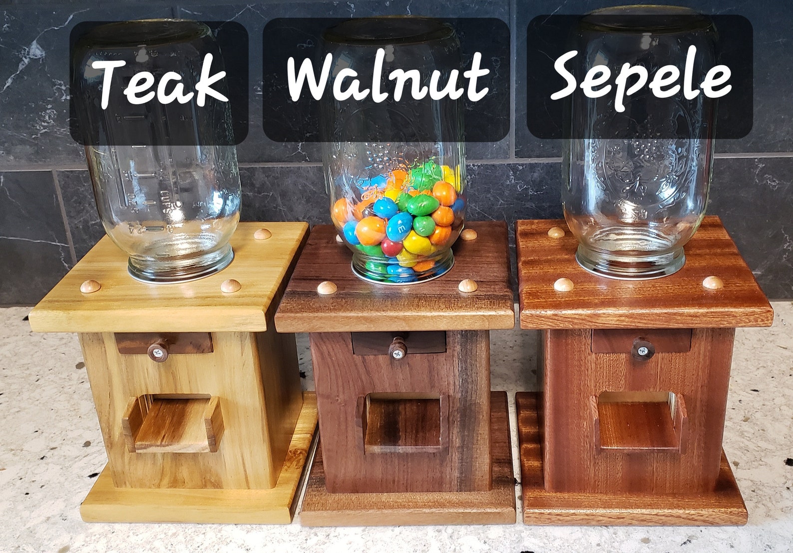 Candy Dispenser Wooden Candy Dispenser Christmas Gift - Etsy