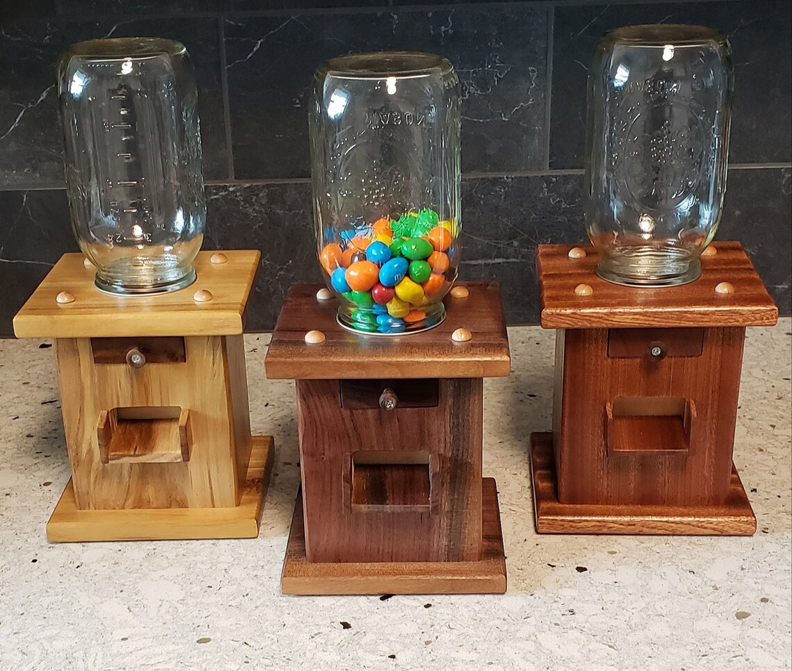 Candy Dispenser, Wooden Candy Dispenser, Christmas Gift, Dispenser ...