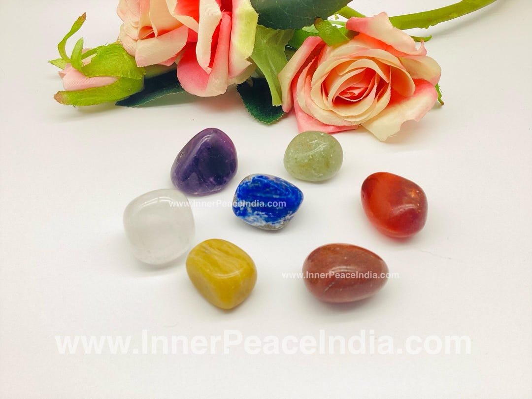 27) Beautiful GMCKS Pranic Healing Crystal Tumblers / Uncut Pebbles Set ...