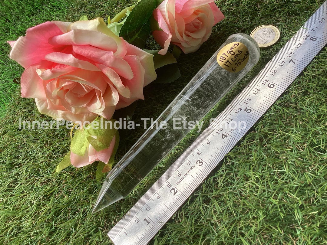 1) Beautiful Clear Quartz, GMCKS Pranic Healing Crystal Laser, Weight ...