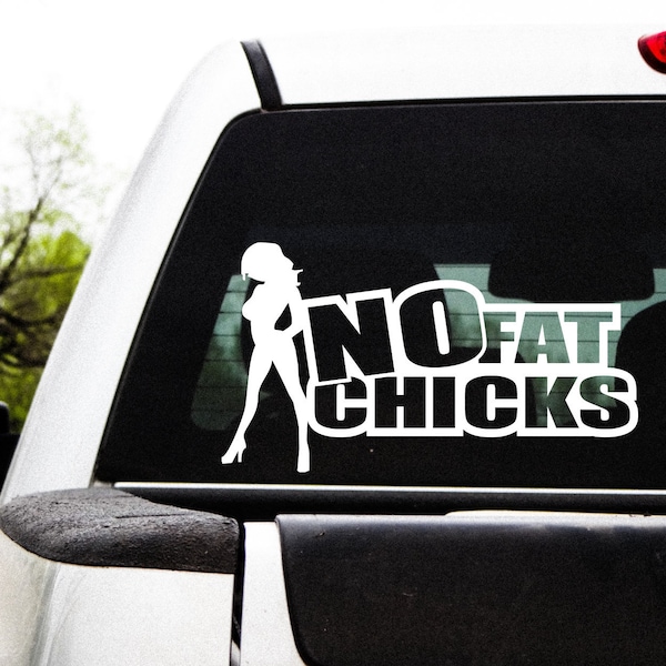 No Fat Chicks Decal - Etsy