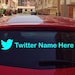 2x Twitter Name Vinyl Decals [JDM] - Custom Social Media Sticker ...