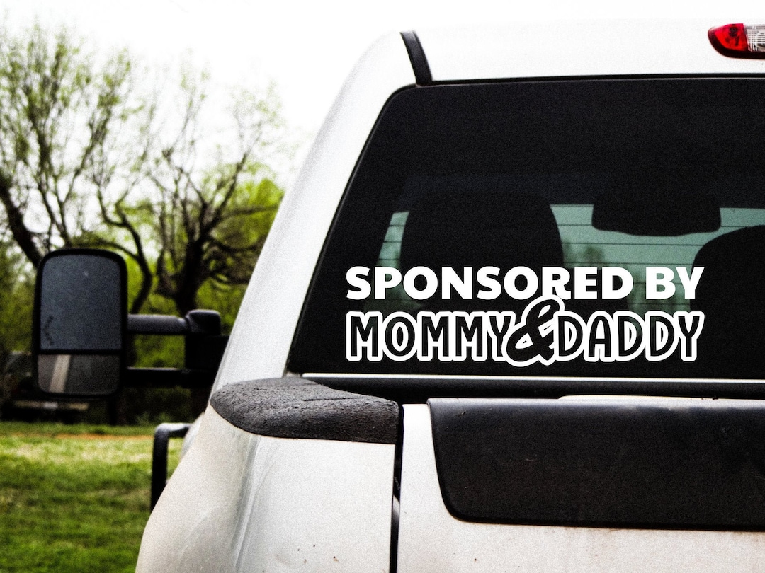 Sponsored by Mommy and Daddy Sticker Vinyl Decal - Etsy