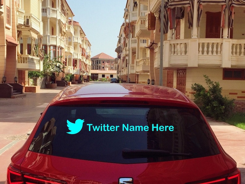 2x Twitter Name Vinyl Decals JDM Custom Social Media - Etsy