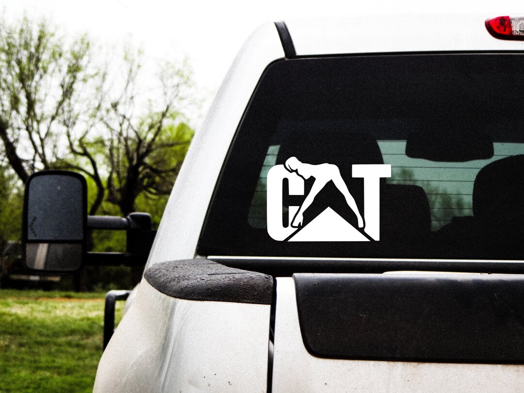 CAT Logo Girl Decal/ Sticker - Etsy