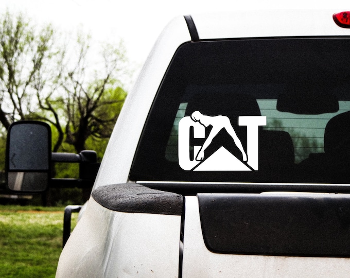 CAT Logo Girl Decal/ Sticker - Etsy