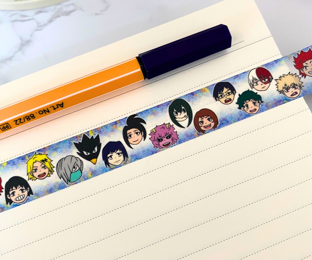Adorable MHA Washi Tape - Featuring Class 1A in Cute Chibi Style ...