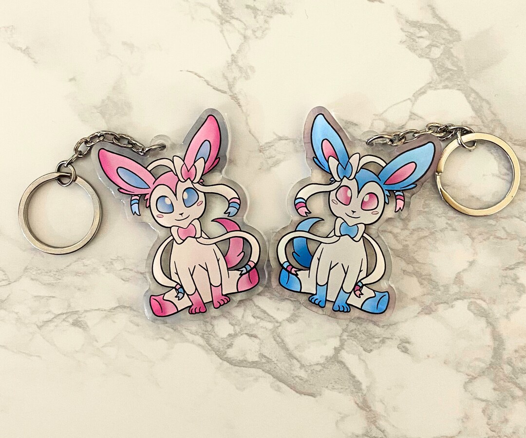 Adorable Sylveon Keychains Double-sided Includes Shiny Version, Perfect ...