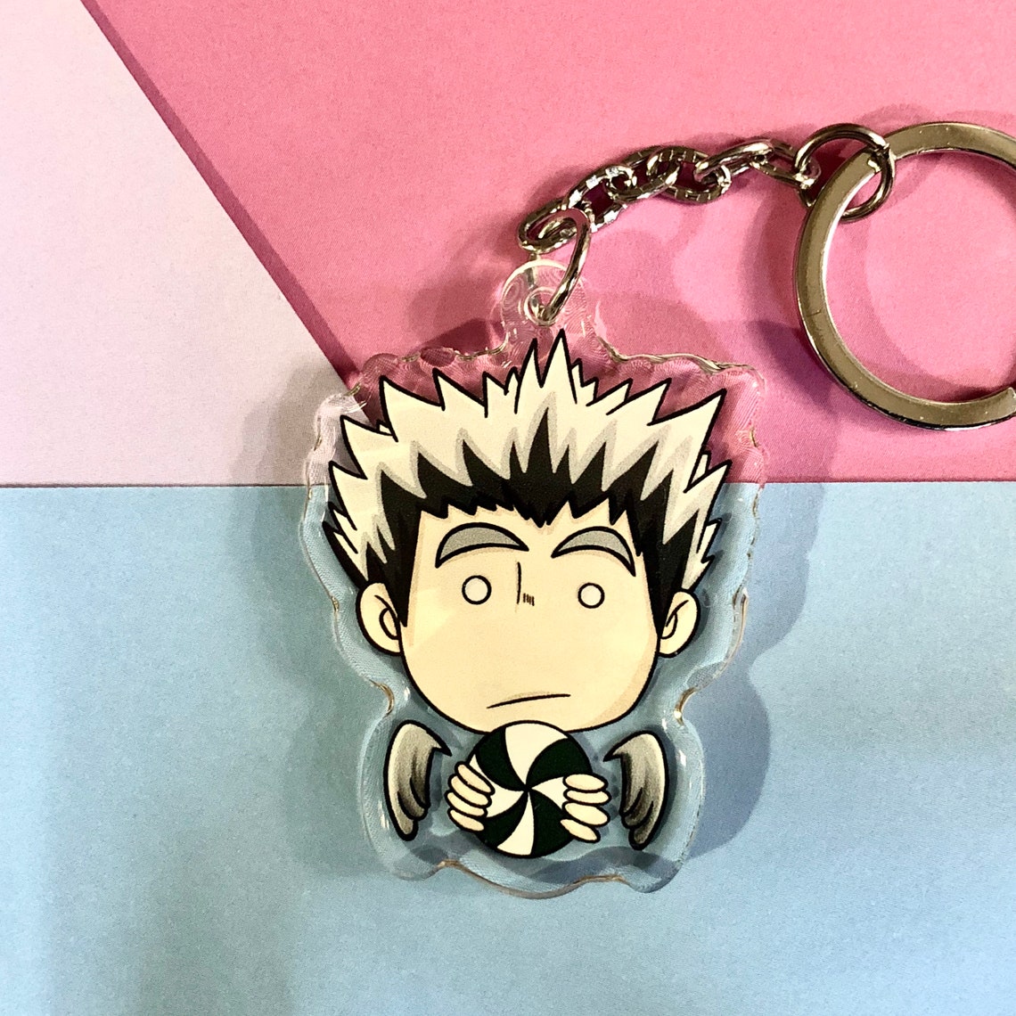 Haikyuu double sided keychains cute chibi faces acrylic | Etsy