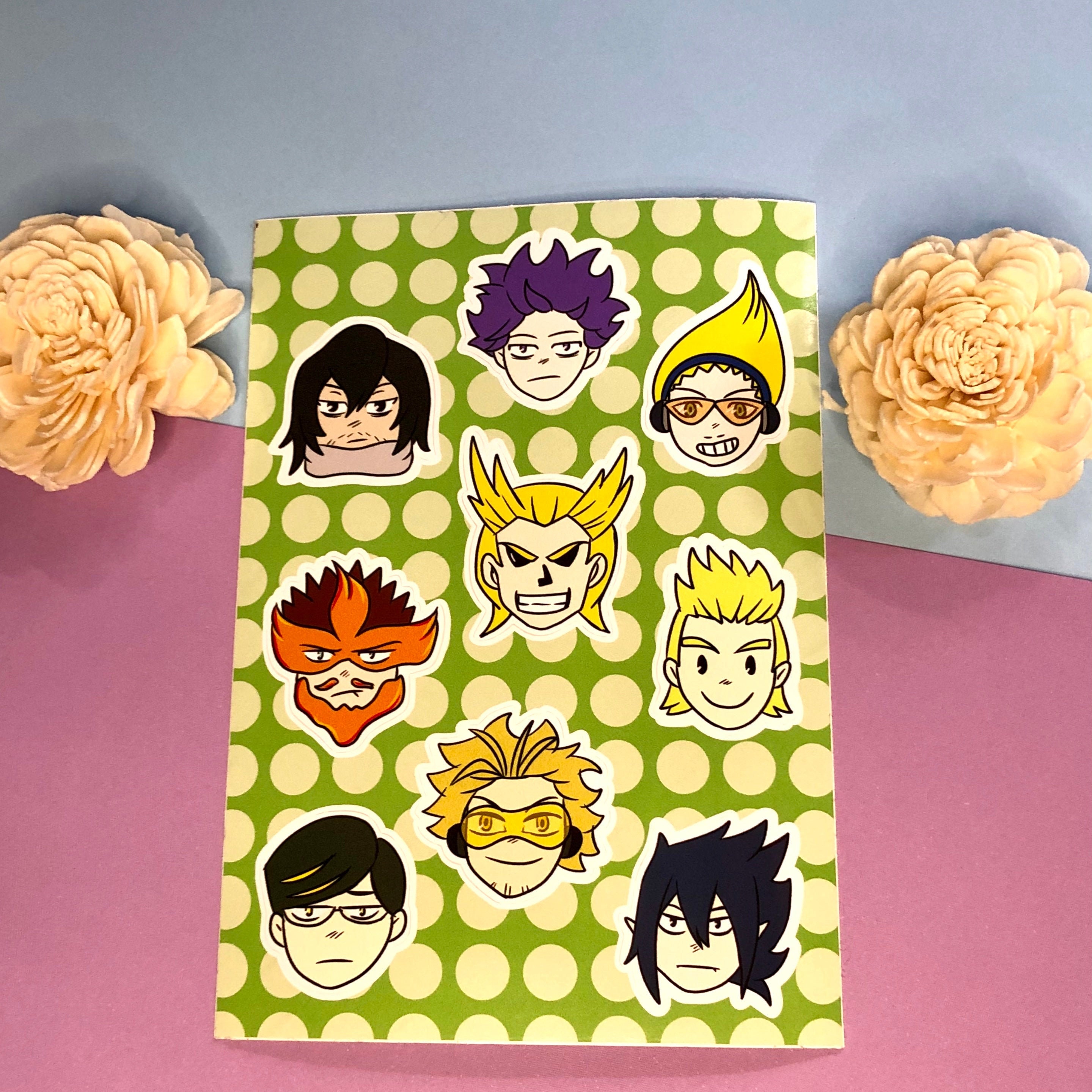 MHA Chibi Heros A6 Sticker Sheets BNHA My Hero Academia | Etsy