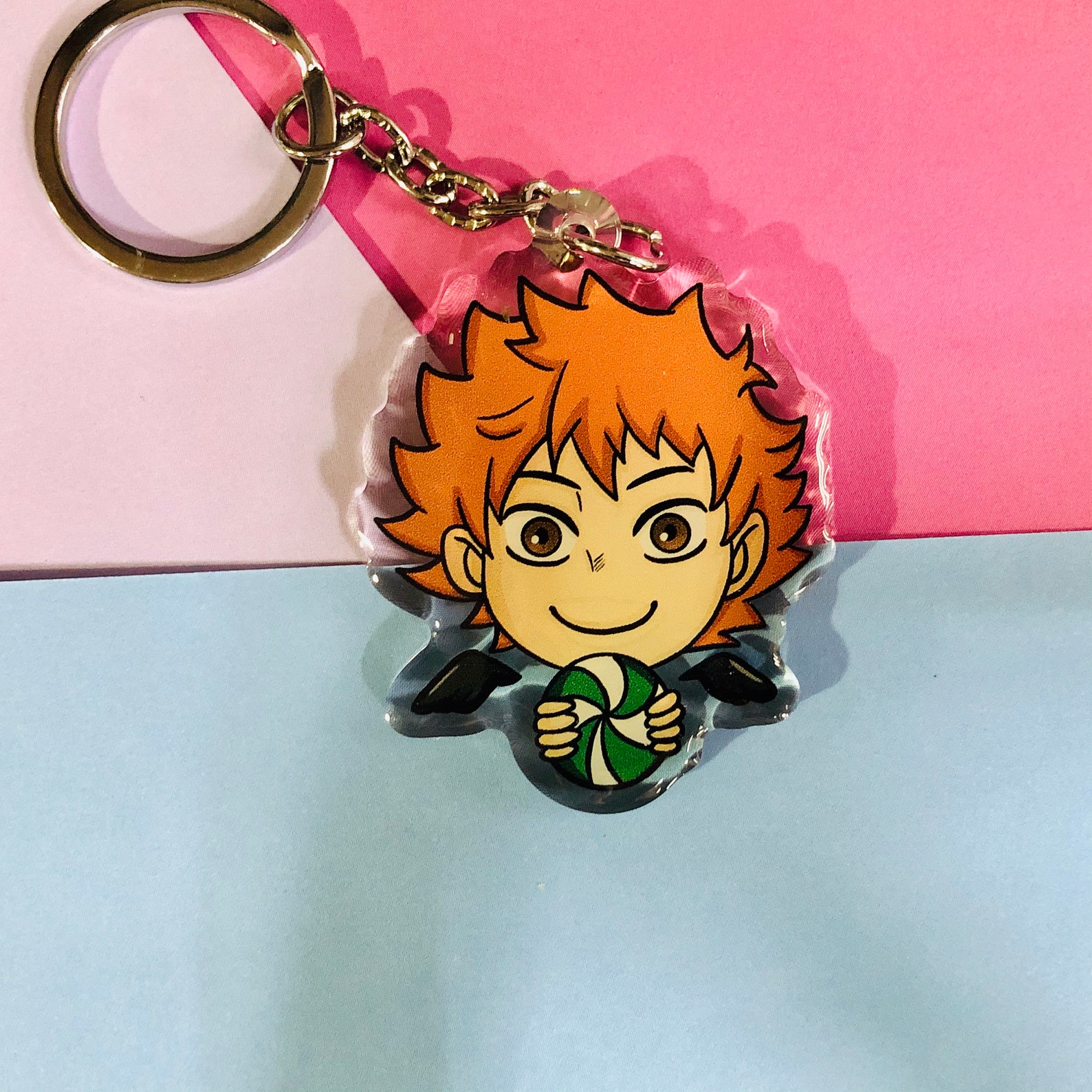 Haikyuu double sided keychains cute chibi faces acrylic | Etsy