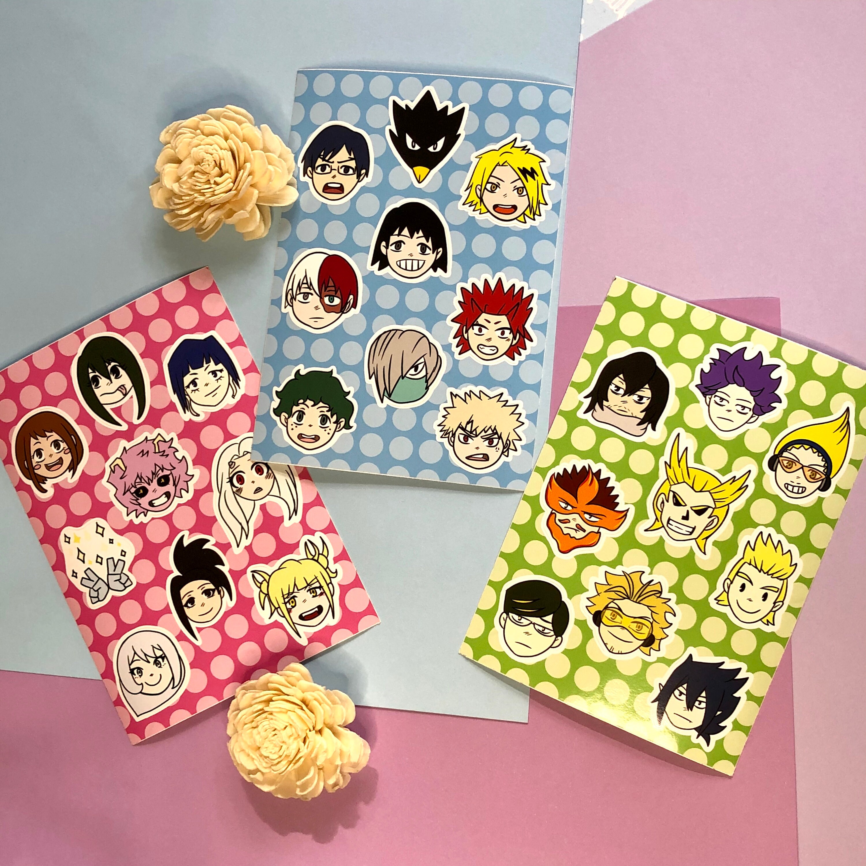 MHA Chibi Heros A6 Sticker Sheets BNHA My Hero Academia | Etsy