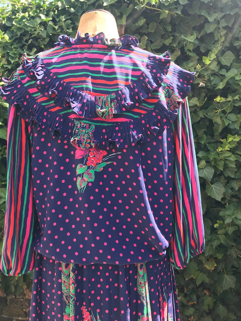 STUNNING Two-piece Outfit by 80s ICONIC Designer Diane Freis - Etsy