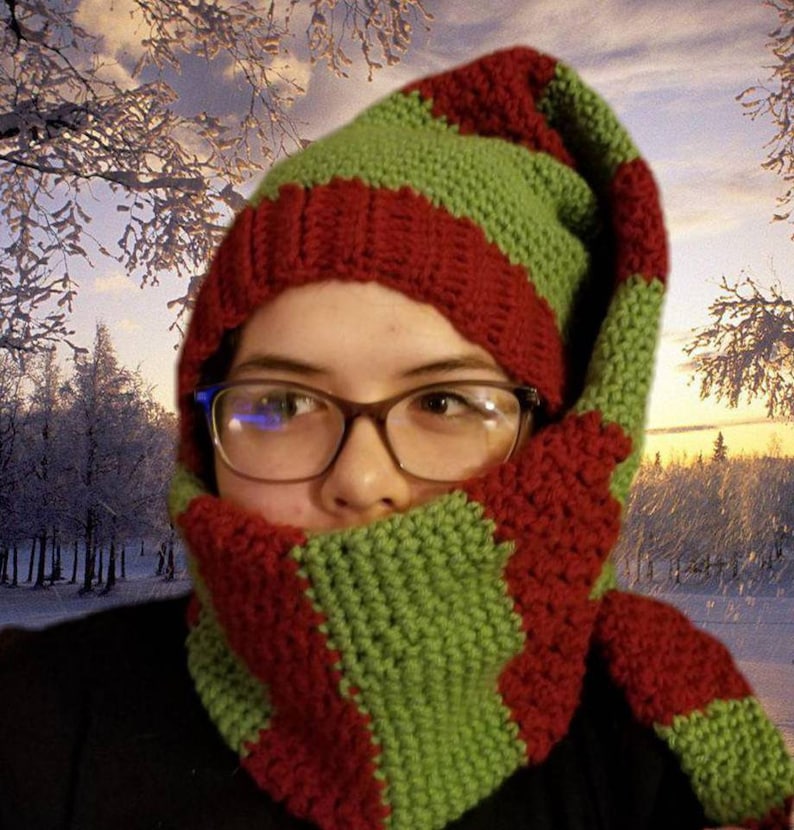 Stocking Hat Crocheted Christmas Hat Holiday Stocking Cap - Etsy