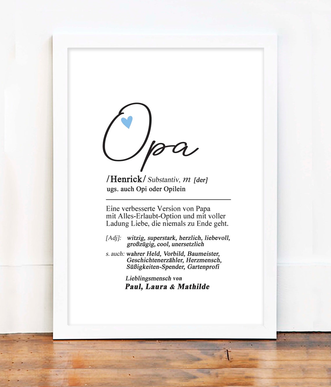 Opa Definition personalisierbarer Originaldruck - Etsy.de